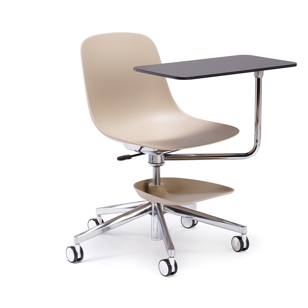 Chaise avec tablettes pivotante et pieds à roulettes - Pure Loop Edu ...